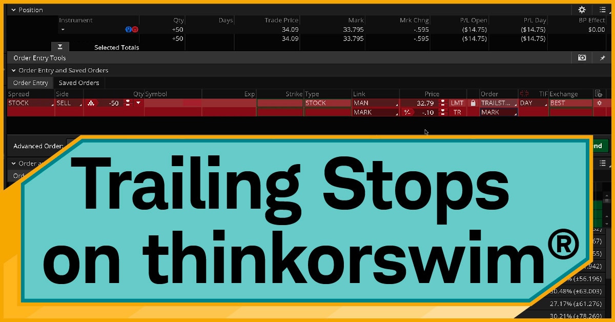 Trailing Stop Orders On Thinkorswim® Desktop Retirement Plan Services