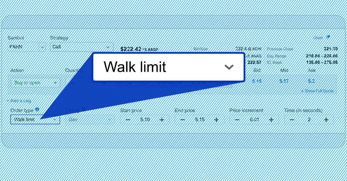 How to Use Walk Limit Orders for Options Trading | Charles Schwab