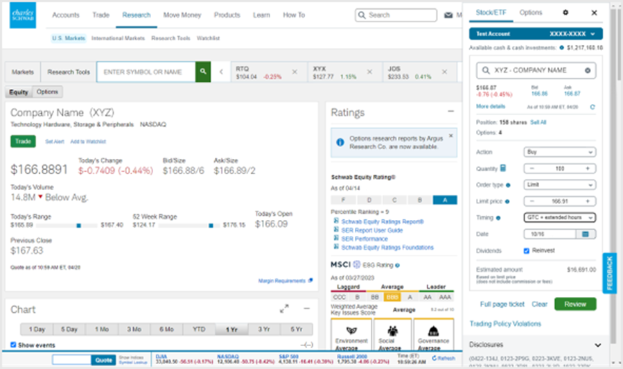 Online Stock Trading Tools | Web Trading Tools | Charles Schwab