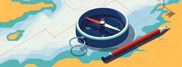 Compass on map | Charles Schwab